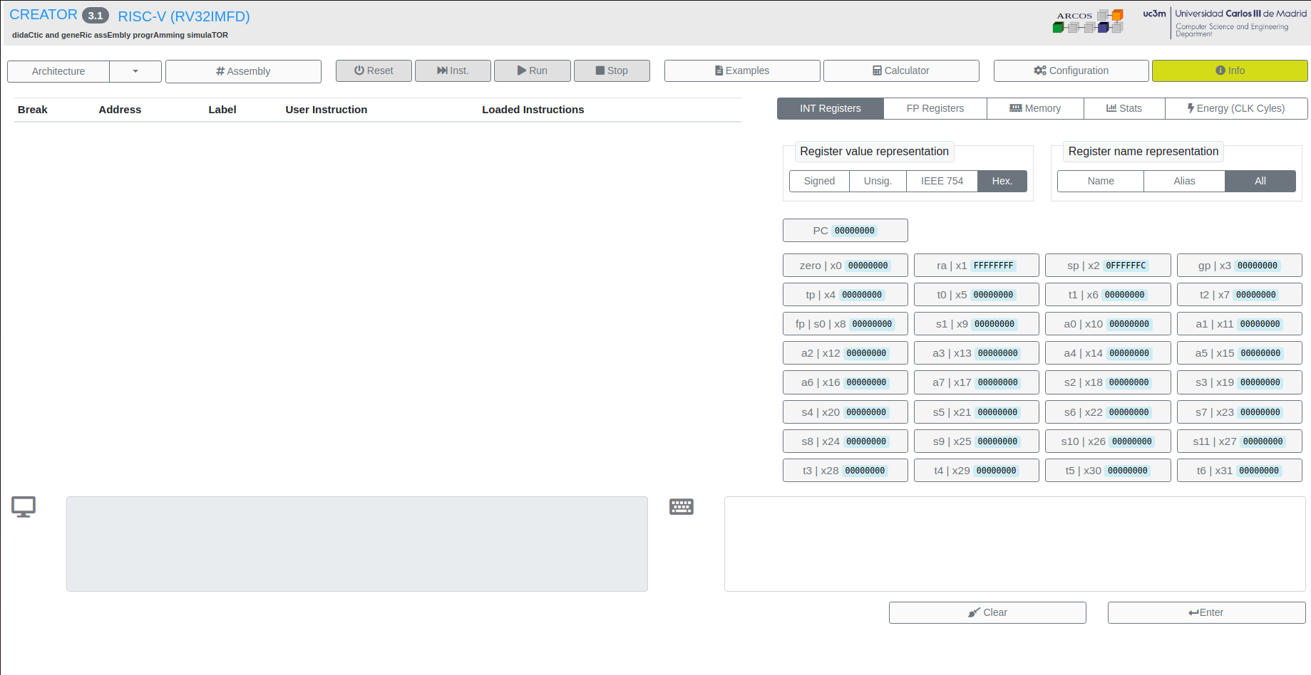 CREATOR - didaCtic and geneRic assEmbly progrAmming simulaTOR
