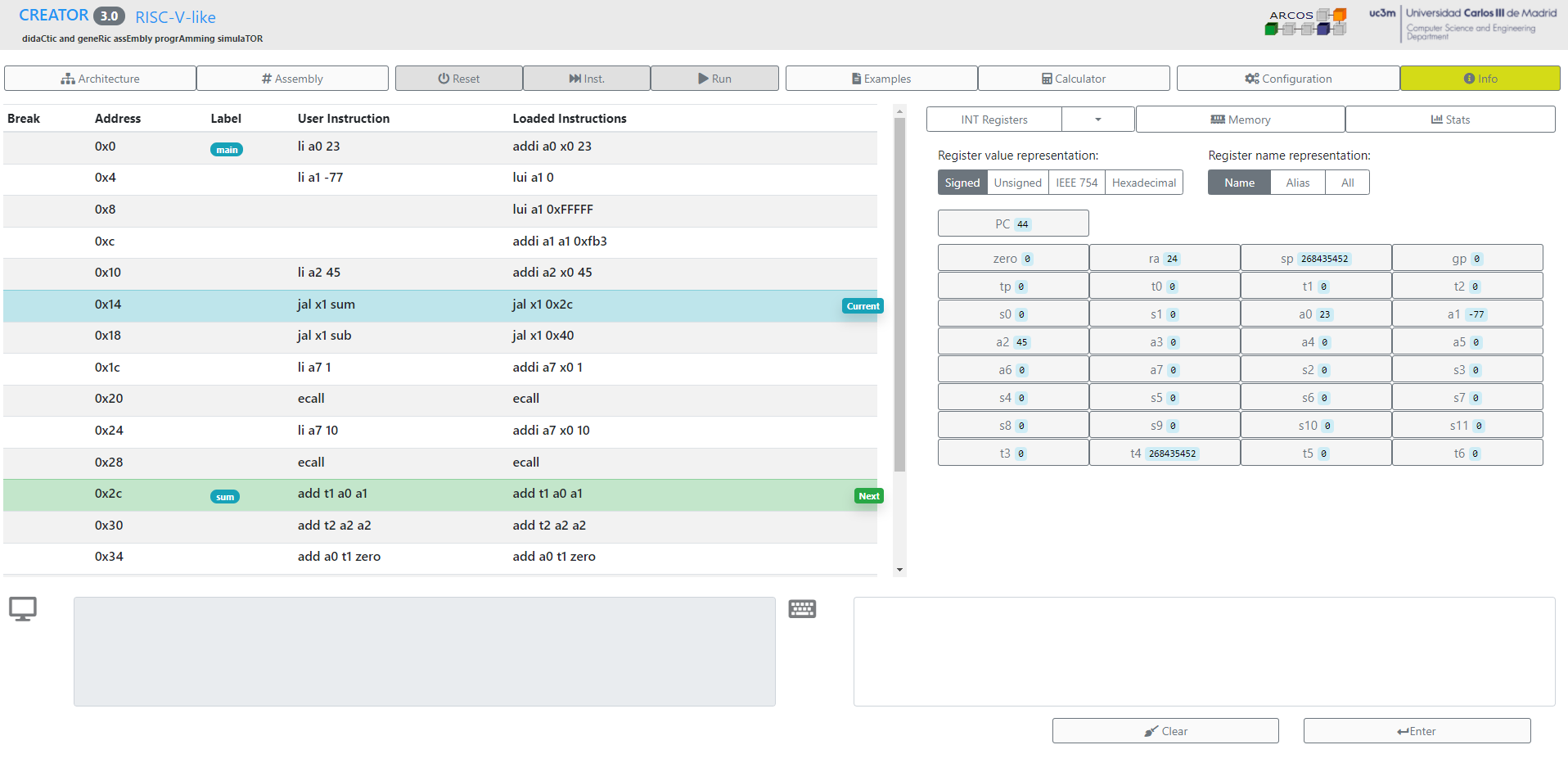 CREATOR - didaCtic and geneRic assEmbly progrAmming simulaTOR