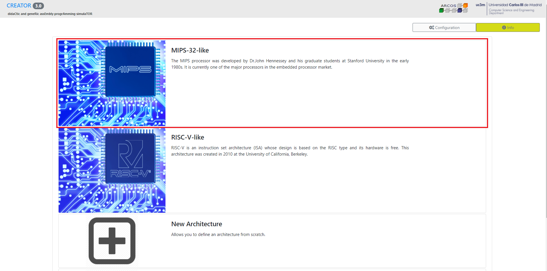 CREATOR - didaCtic and geneRic assEmbly progrAmming simulaTOR
